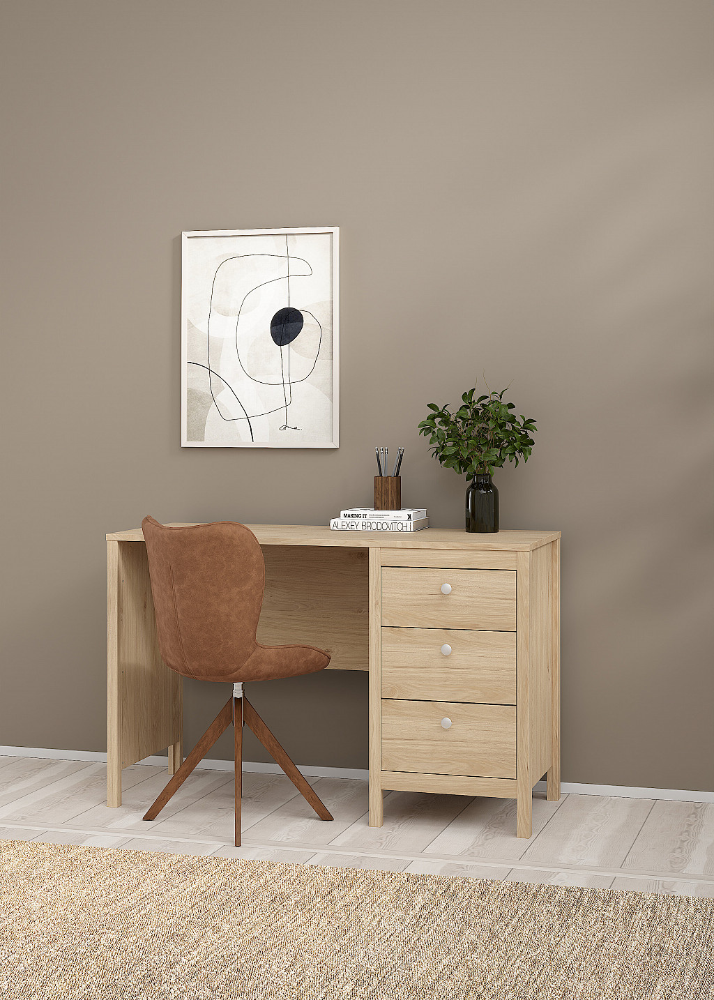 Pisalna miza Amalfi, Barva hrast | Pisalne mize | Otroška soba ...