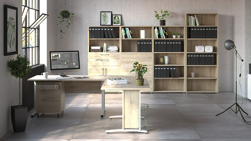 Poličnik Prima Professional 01, Barva hrast, po naročilu | Poličniki ...