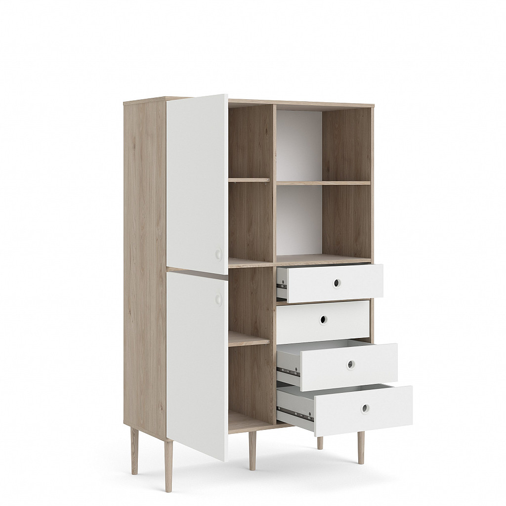 Vitrina Roma Barva Hrast, bela | Vitrine | Jedilnice / Kuhinje ...