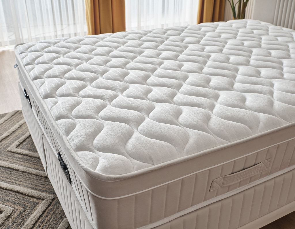 Boxspring postelja Victoria, Komplet z dvižnim dnom, predalom in ...