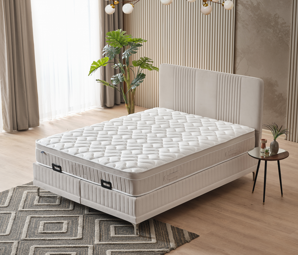 Boxspring postelja Victoria, Komplet z dvižnim dnom, predalom in ...
